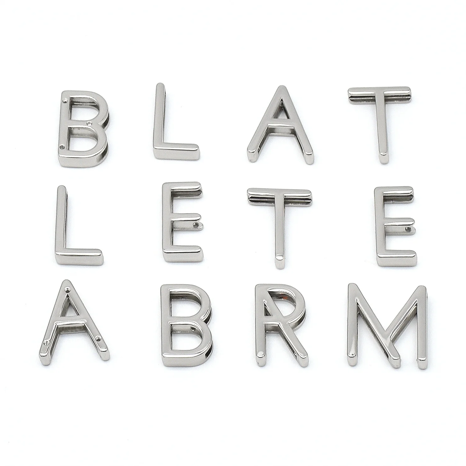 3d Small Metal Letters Alloy Alphabet Stamps Beads Letter Label Channel ...