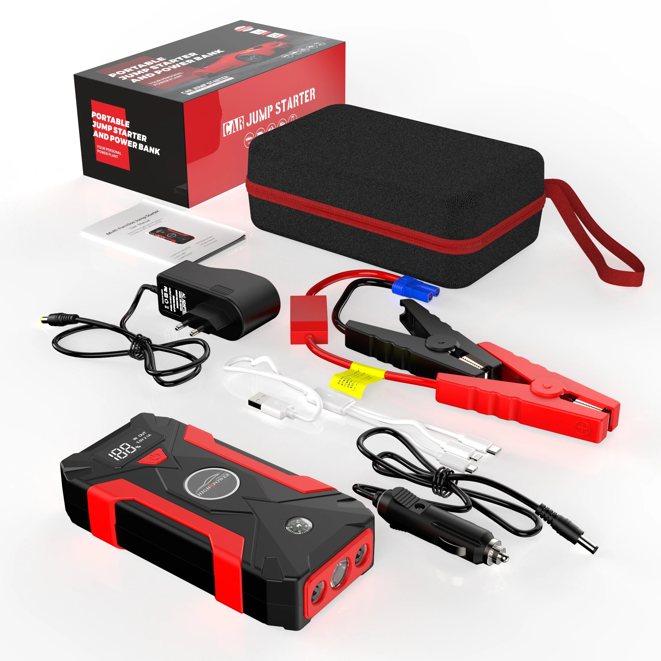 Portable 12V 29800mah Car Jump Starter - Reliable Power Bank