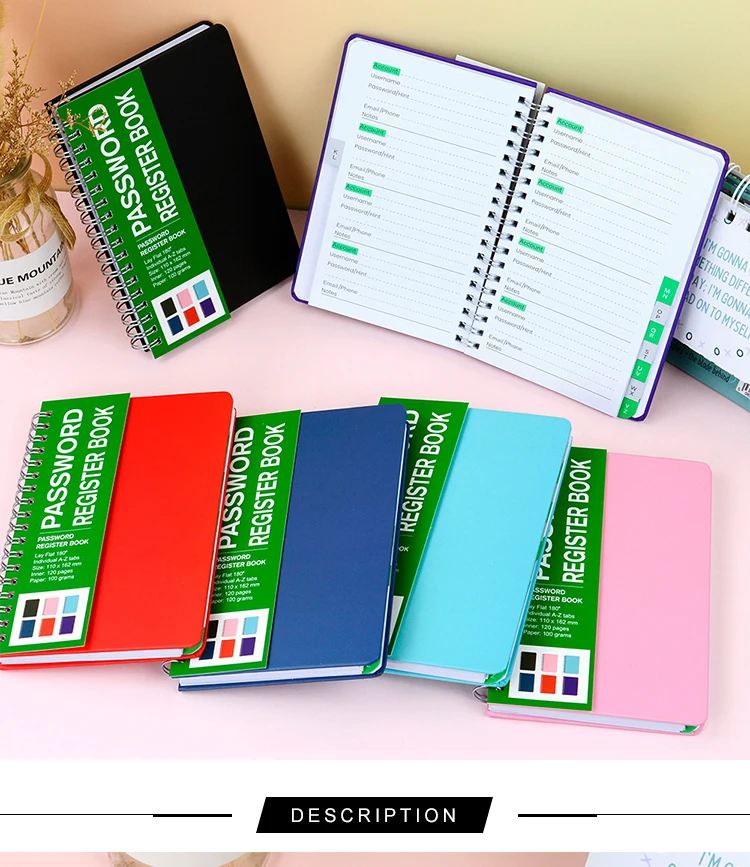 Custom Agenda 2025 Planner A-z Tabs Logbook Password Register Book ...