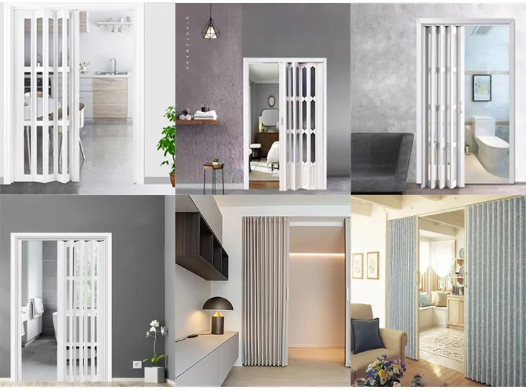 Pvc Accordion Partition Wall Doors Toilet Interior Folding Sliding Pvc ...