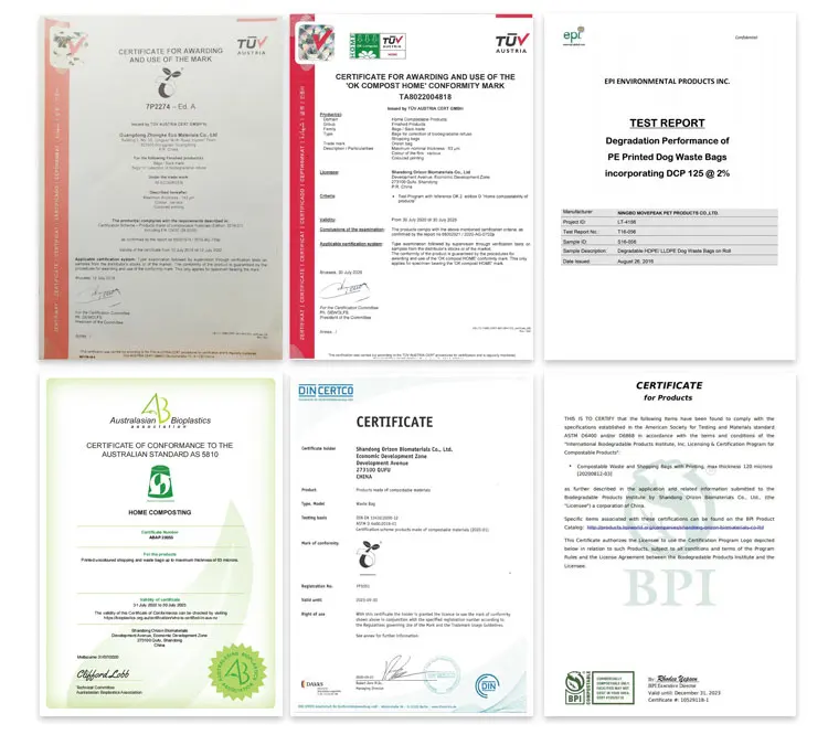 Custom Printed Pet Poop Bio Degradable Corn Starch Bags