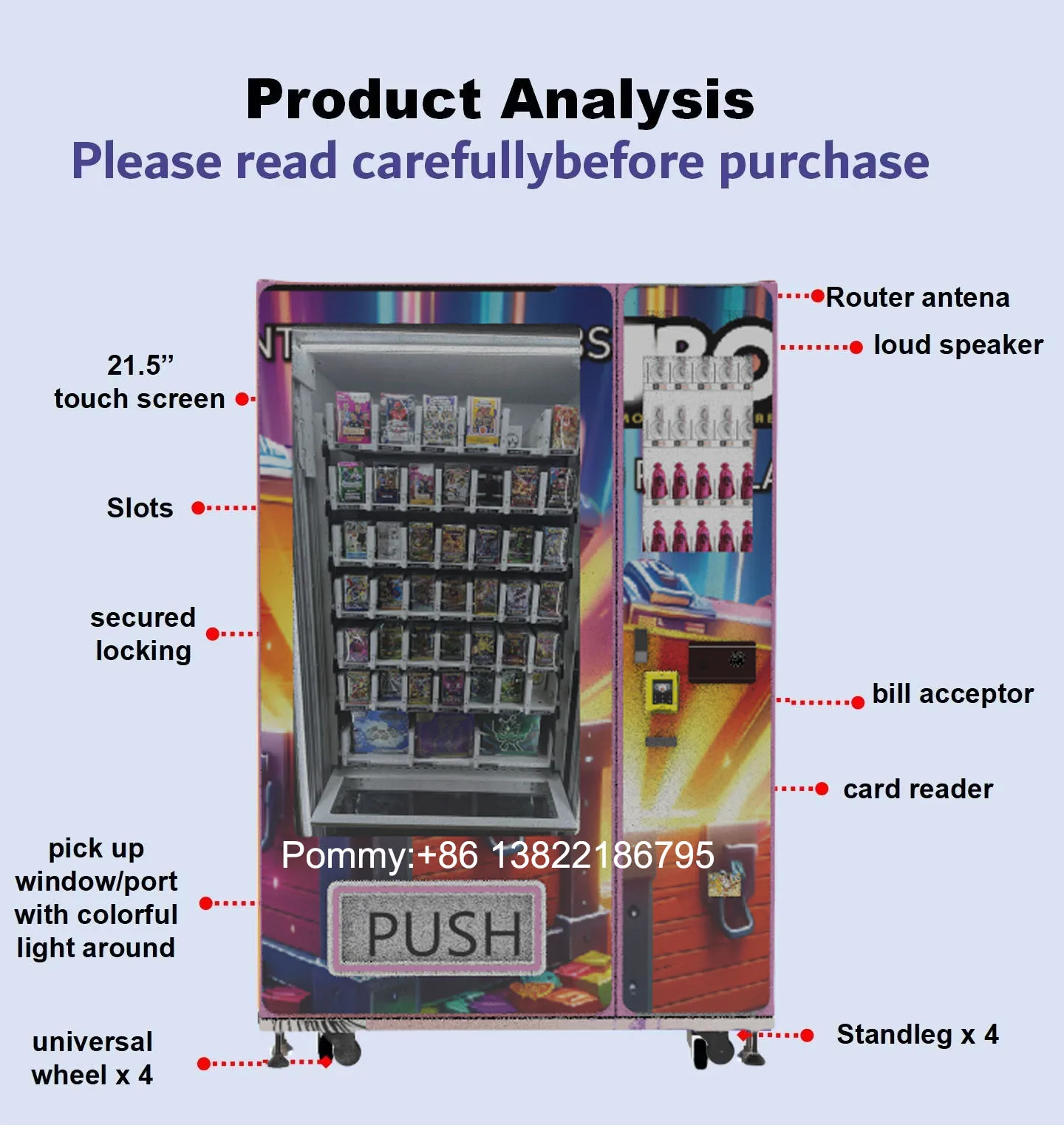 Wholesale Self-Service Automatic Vending Machine for Pokemoncards