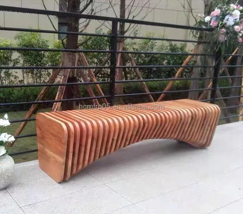 Custom Modern Design Parametric Furniture Long Wooden Benches Communal ...