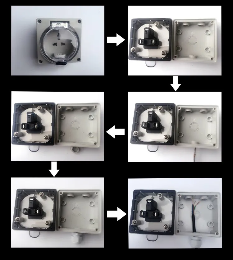56SW220 Double Pole Suface Switch - 56 Series - 250 V Ac 20A IP66 ...