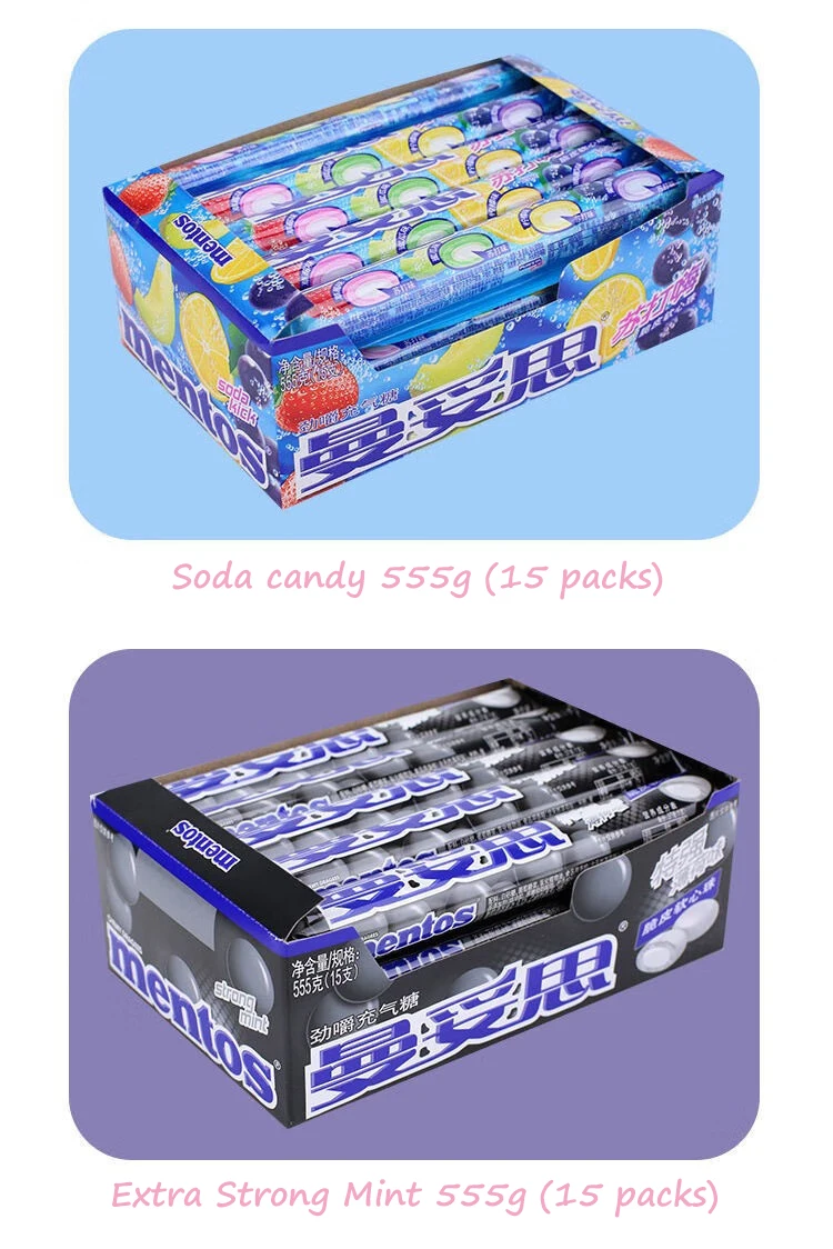 Mento Candy 37g Mint Chewy Candy Roll Halloween Holiday Party Fruit ...