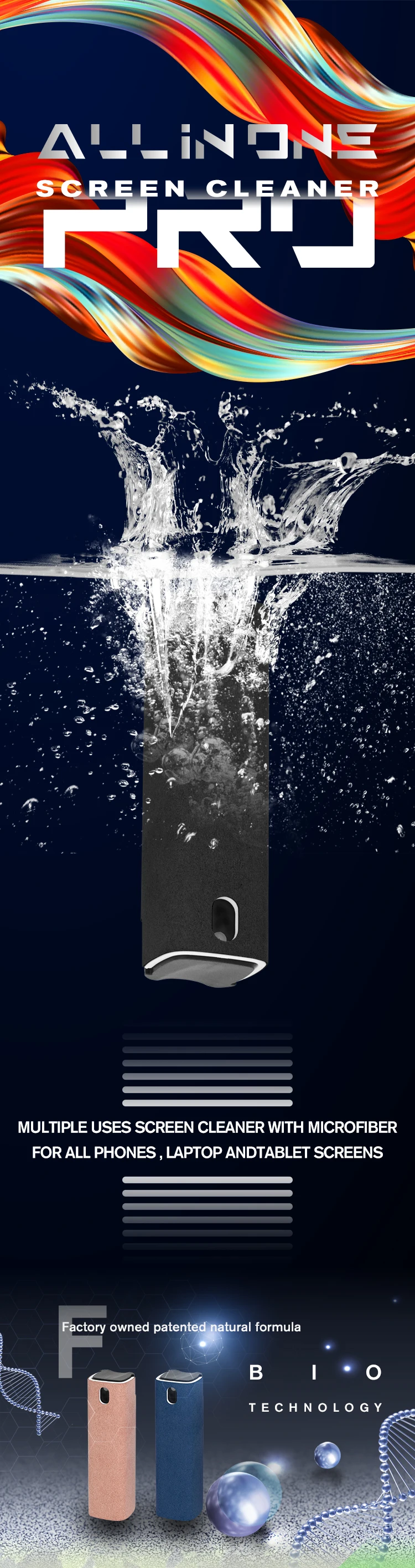 Custom Logo Screen Cleaner - 20ml Spray & Microfiber Cloth