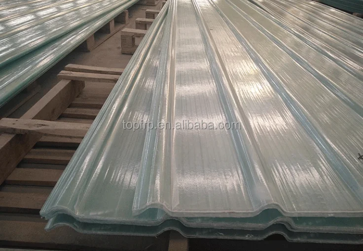 Transparent FRP Fiberglass Skylight Roof Corrugated Panel - Durable ...