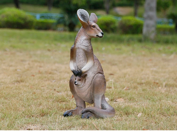 Customization Large Fiberglass Simulation Kangaroo Model Ornament Resin ...