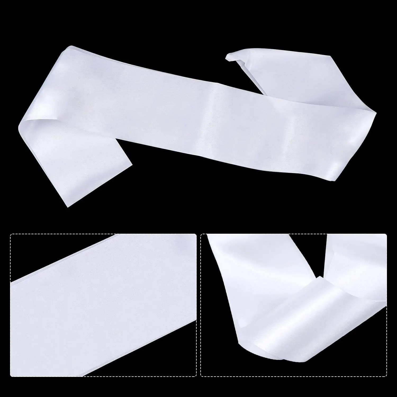 RubySub White Satin Sublimation Birthday Sash Bridesmaid Sash Party ...