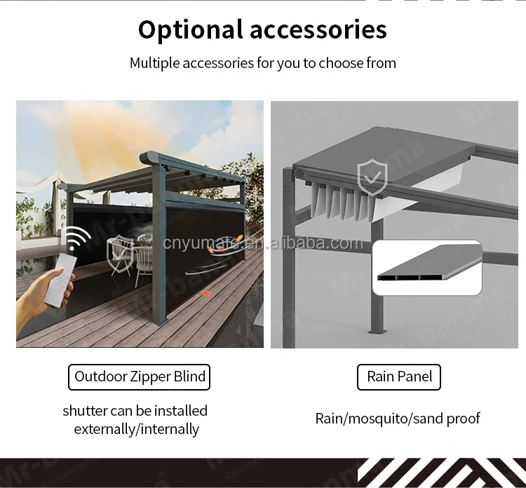 Diy Retractable Roof For Pergola Wall To Wall With Garden Patio - Buy ...