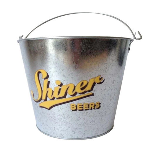 Custom Branding 5l Round Metal Galvanized Ice Bucket With Bottle Opener ...