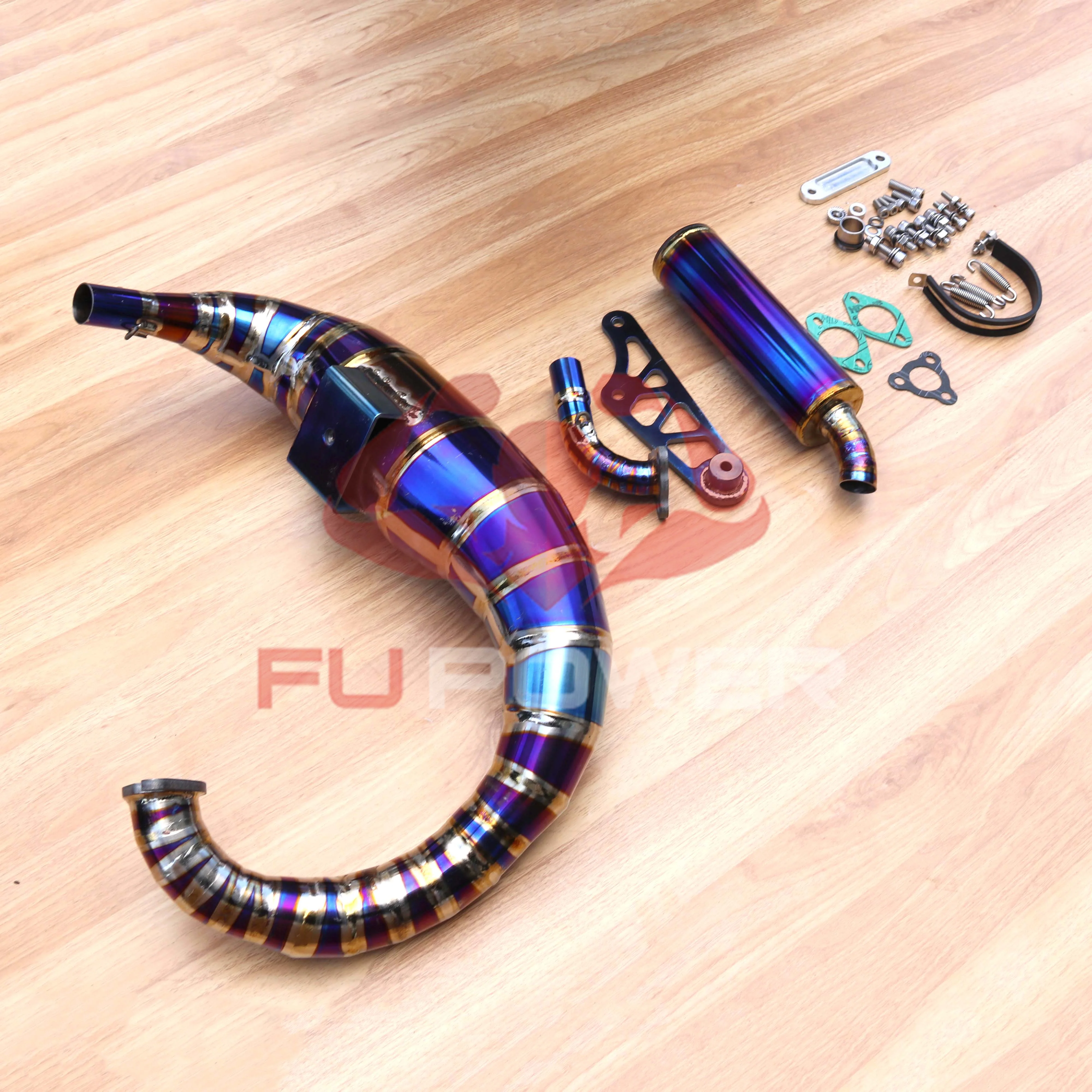 Full System Upgrade Titanium Motorcycle Exhaust Kit