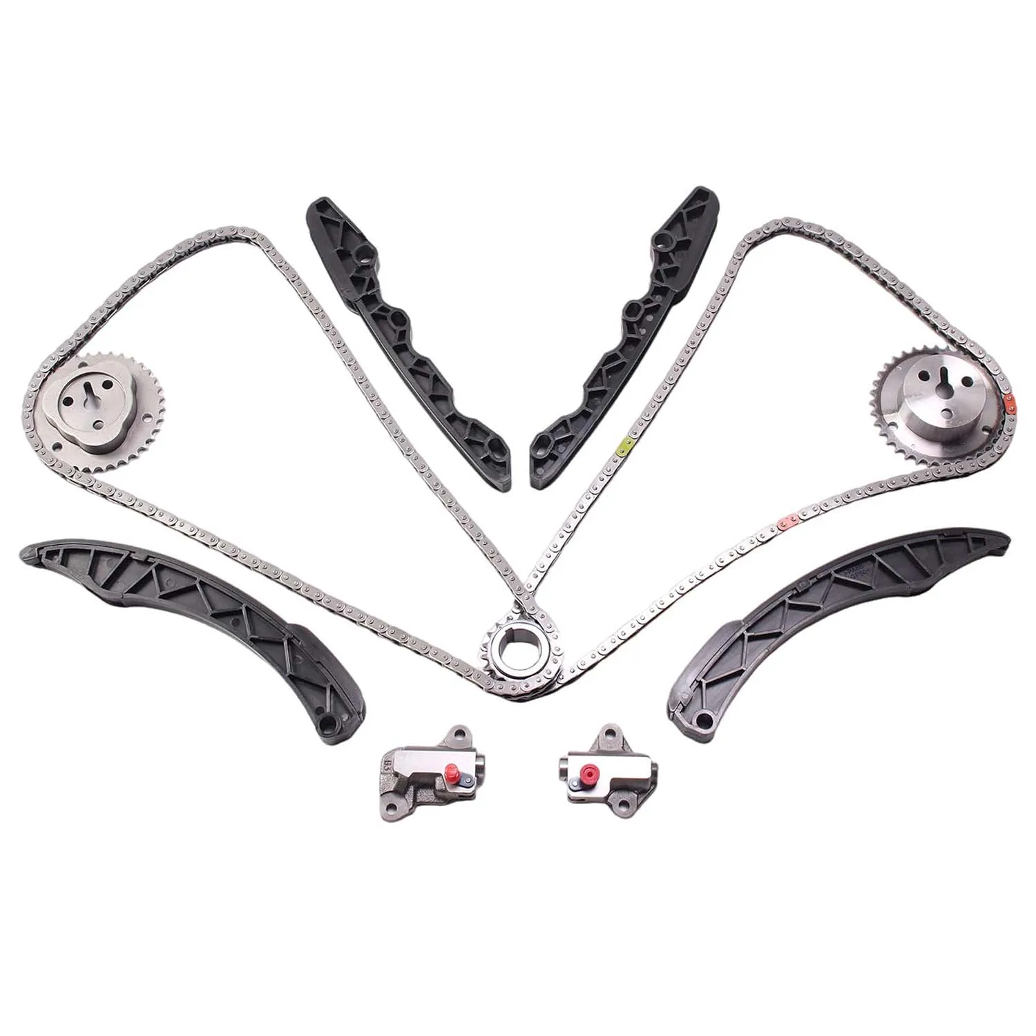 11Pc/Set Timing Chain Kit Guide Rail Tensioner Sprockets Engine For ...
