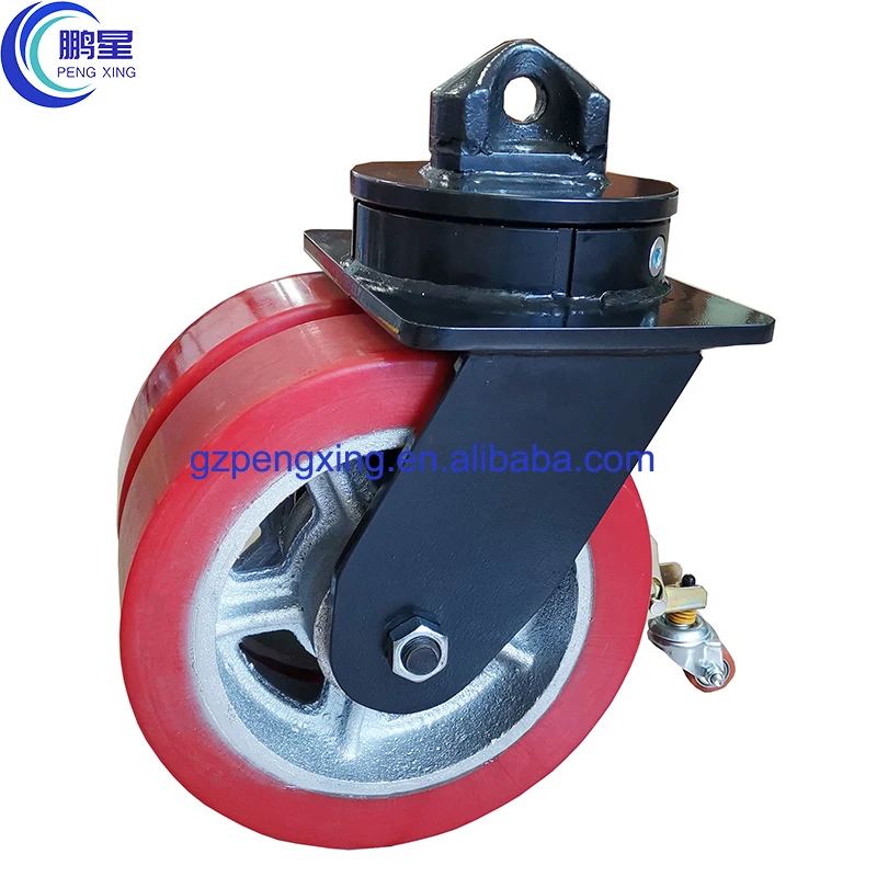 12 Inch Pu Container Caster Wheel Super Heavy Duty Caster Wheels With ...