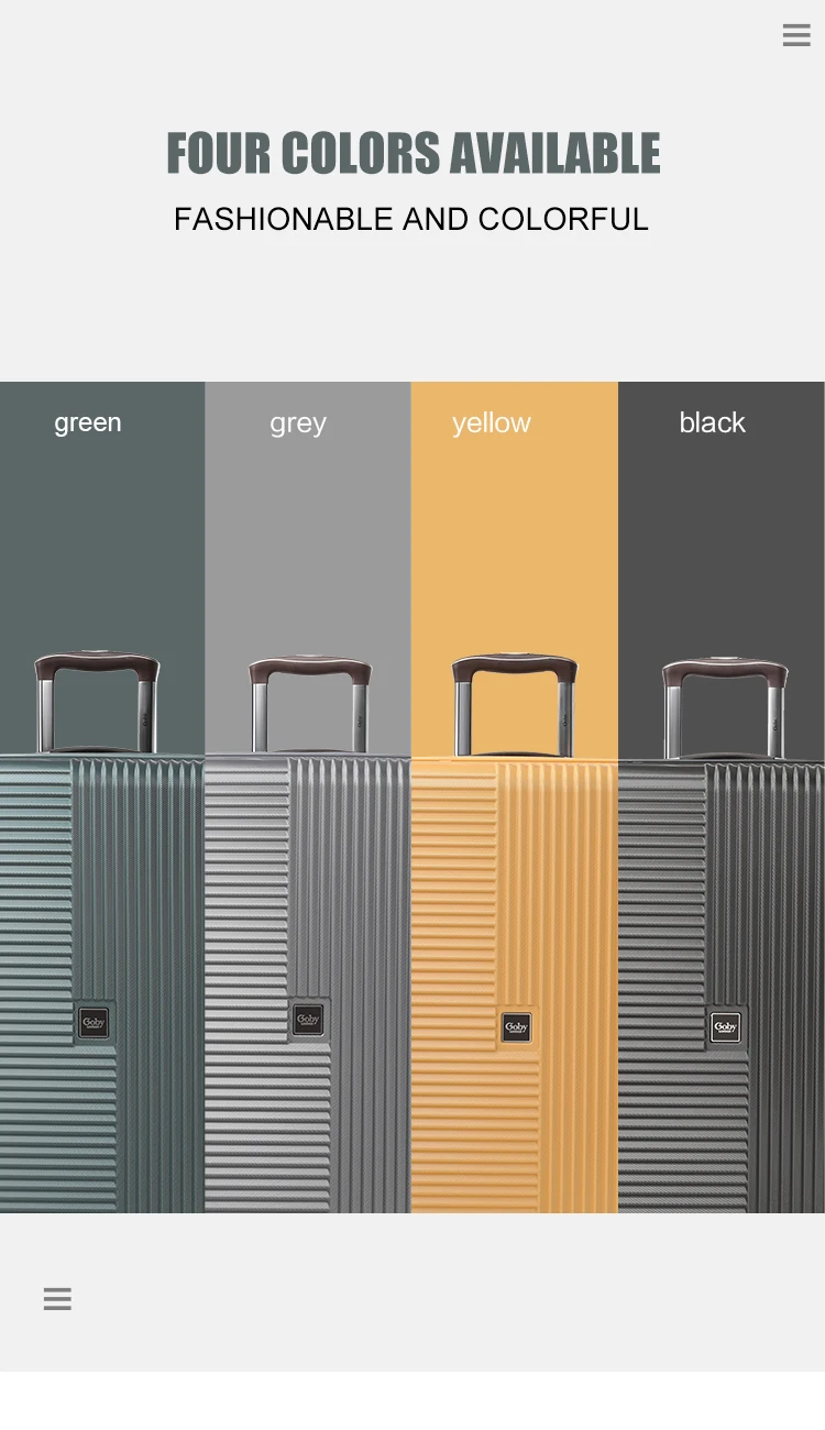 Goby London Lightweight Trolley Suitcase 20", 25", 29" - Fashionable ...