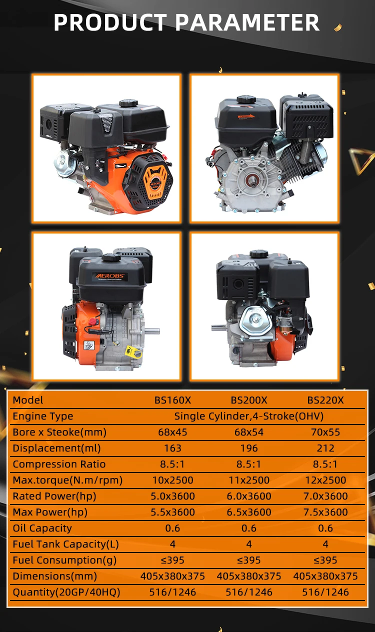 Bs460x 192f 18hp 459cc 4-stroke Ohv Electric Marine Gasoline Engine ...