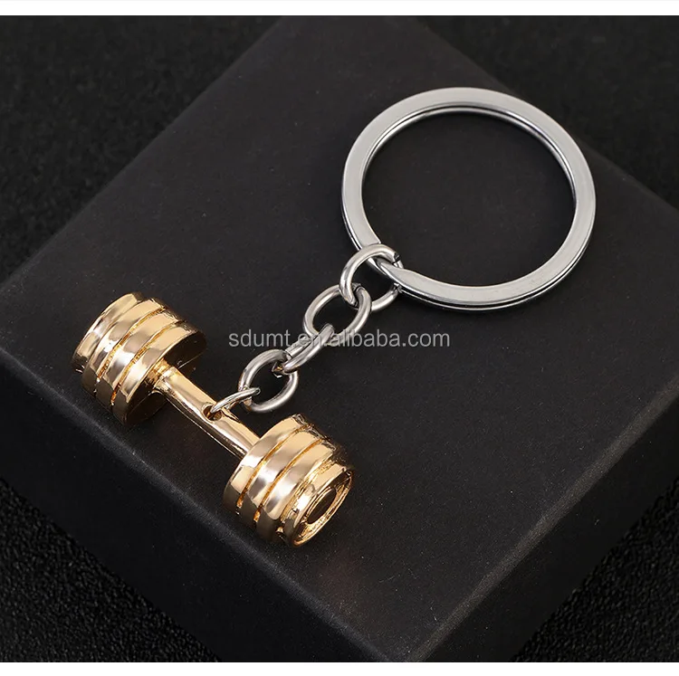 Metal Fitness Dumbbell Keychain Fashion Sports Key Chain - Buy Key ...