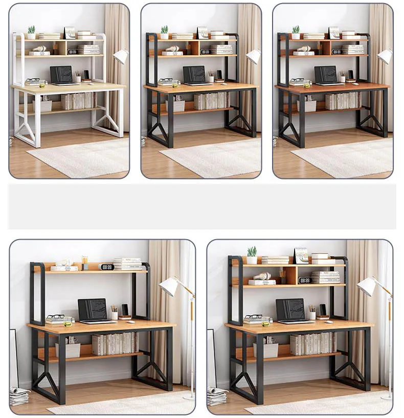 Modern Economy Desktop Bookshelf Integrated Office Table For Student ...