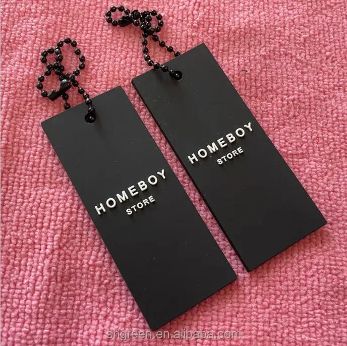 Full Black Color 3D Logo Silicone Rubber Hangtag