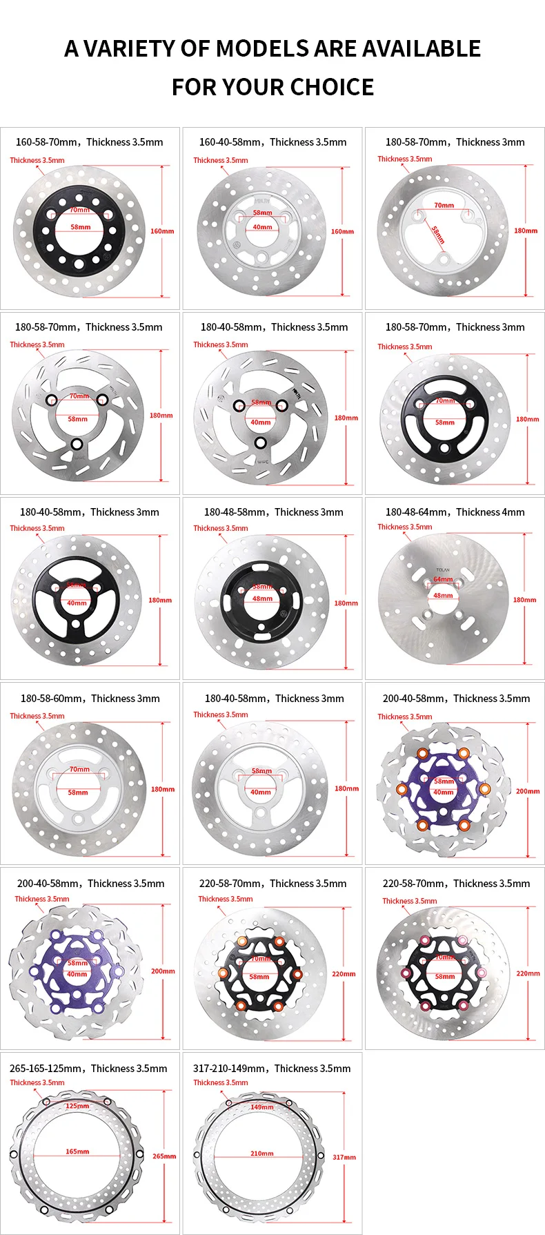 High Quality Stainless Steel DR. 160A 160mm Black Disc Brake for ...