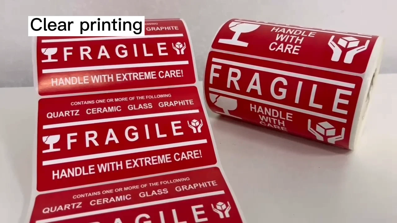 Wholesale Custom Fragile Warning Shipping Labels Handle With Care This ...