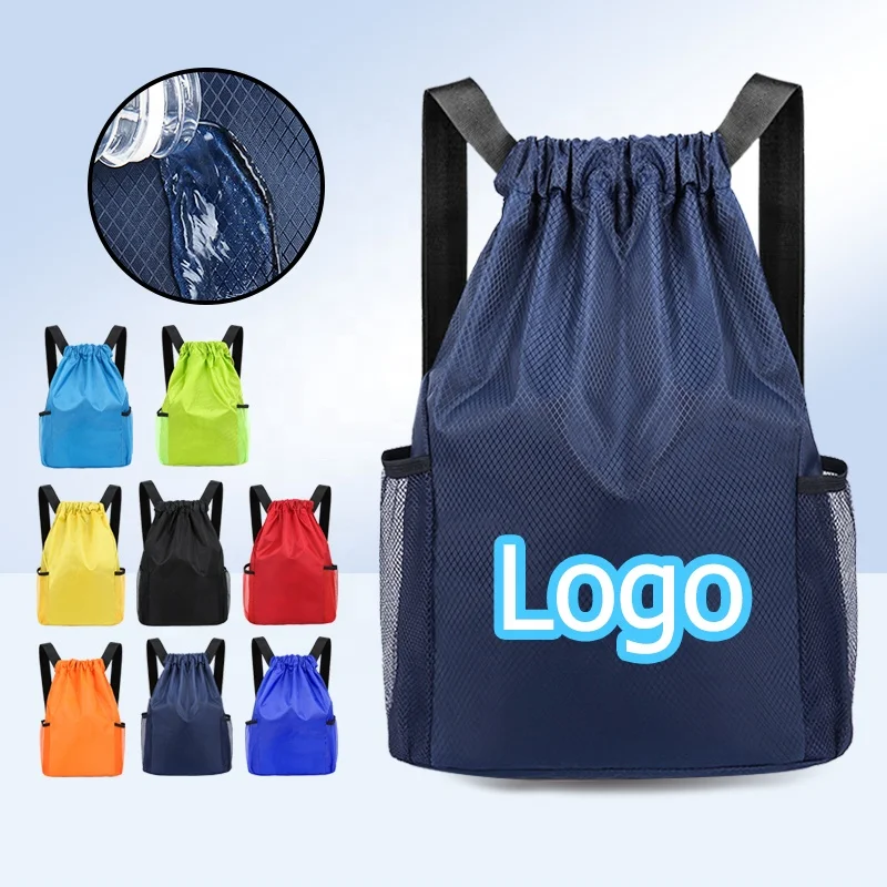 Custom Folding Waterproof Drawstring Backpack Draw Gym String Bag For ...