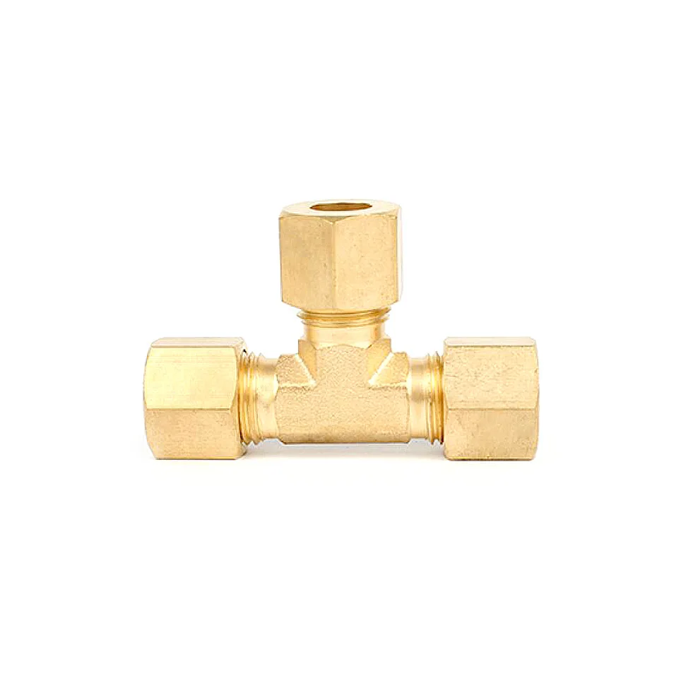 Brass Ferrule Joint T Type Three-way Double Ferrule T-type Marine ...
