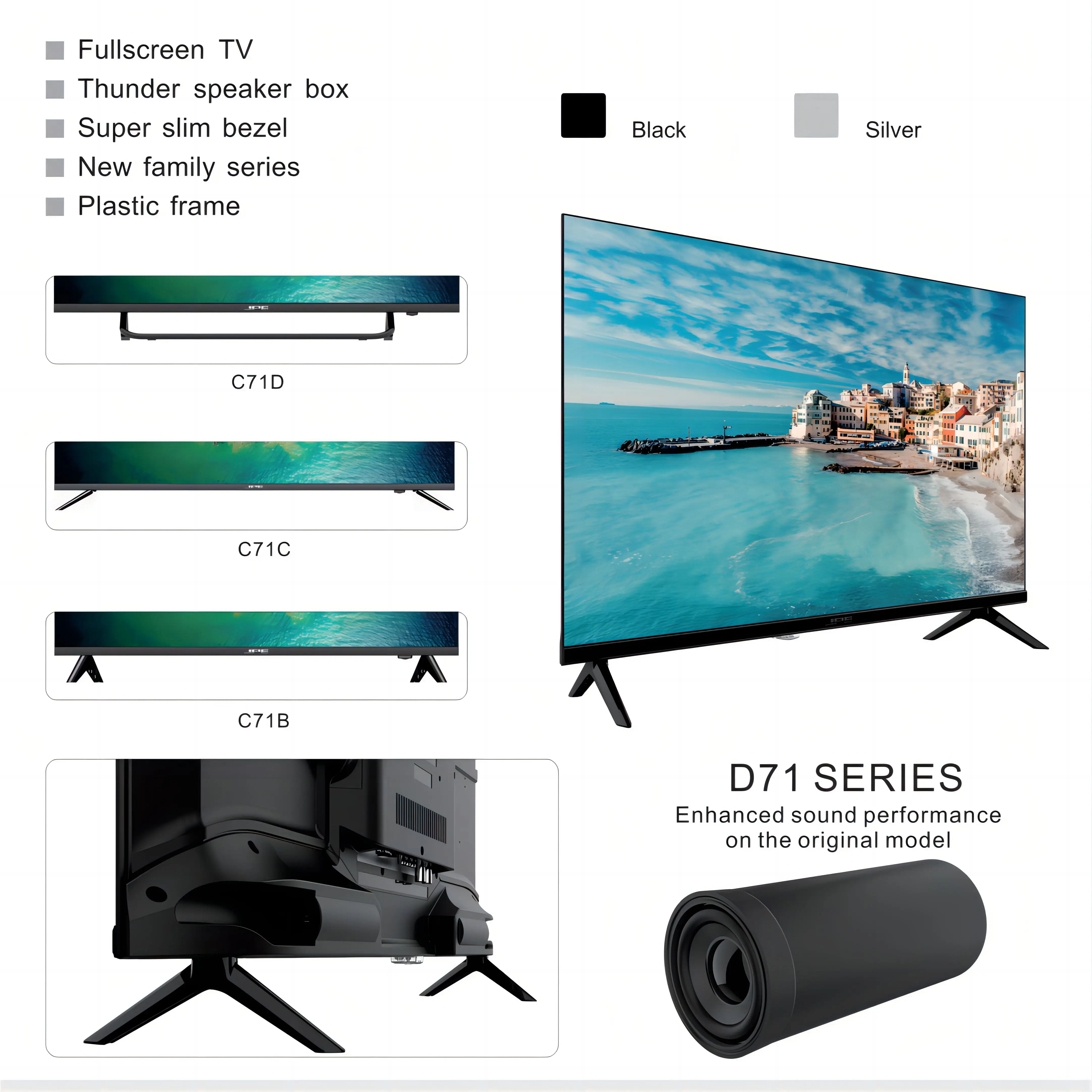 42 Frameless Tv Hd Ready 720p Picture Quality Built-in Stereo Speakers ...