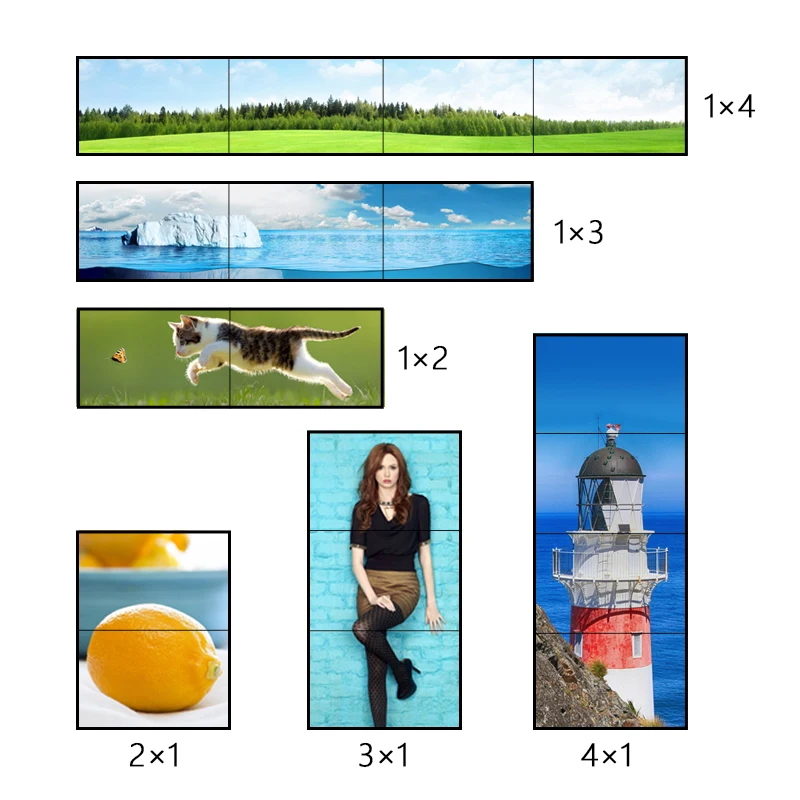 2x3 4k Tv Video Wall Controller 6tv 2x3 1x6 1x5 1x4 Dvi Hdm I Usb Audio ...