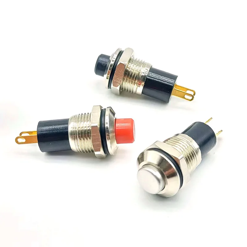 Pbs-110 10mm Push Button Switch 2-pin Self-locking Round Button Switch ...