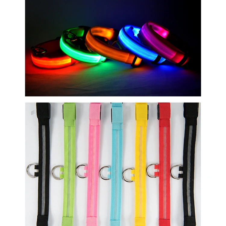 Waterproof Light Up Flashing Luminous Glowing Luz Custom Pet Led Dog ...