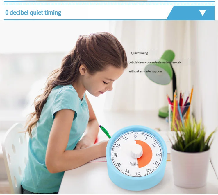 60-Minute Countdown Visual Pomodoro Timer Digital Analog Kitchen Study ...