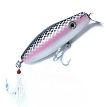 50g 4 1/2 Inches Saltwater Plug Hard Artificial Bait Metal Lip Wood ...