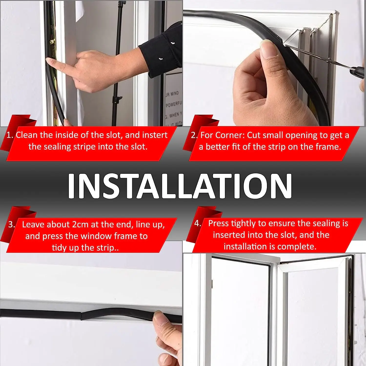 Custom Rubber Seal Strips - EPDM Glazing Gasket for Windows