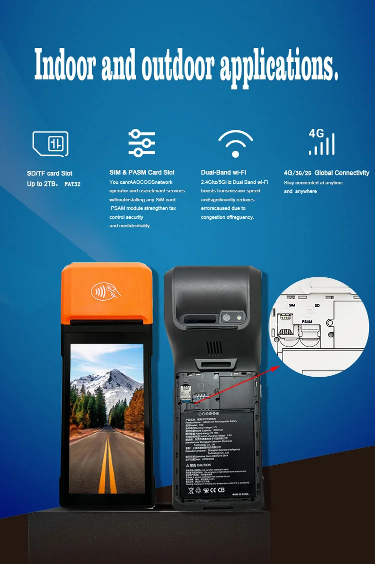 Senraise Android 13 14 5.5 Inch 8-Core POS Printer Mini Pos Machine for ...