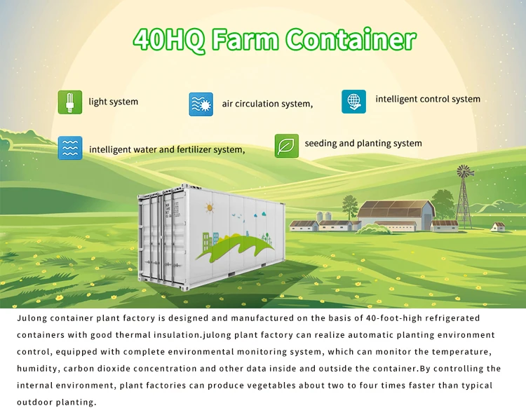 40ft Smart Farm Container Vertical Farming Hydroponic Systems Button ...