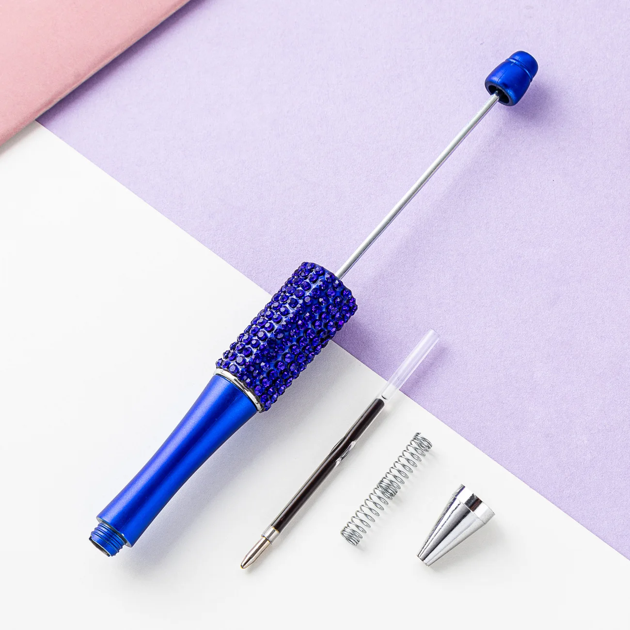 Diy Rhinestone Plastic Beadable Pen Refills Black Ink Smooth Writing ...