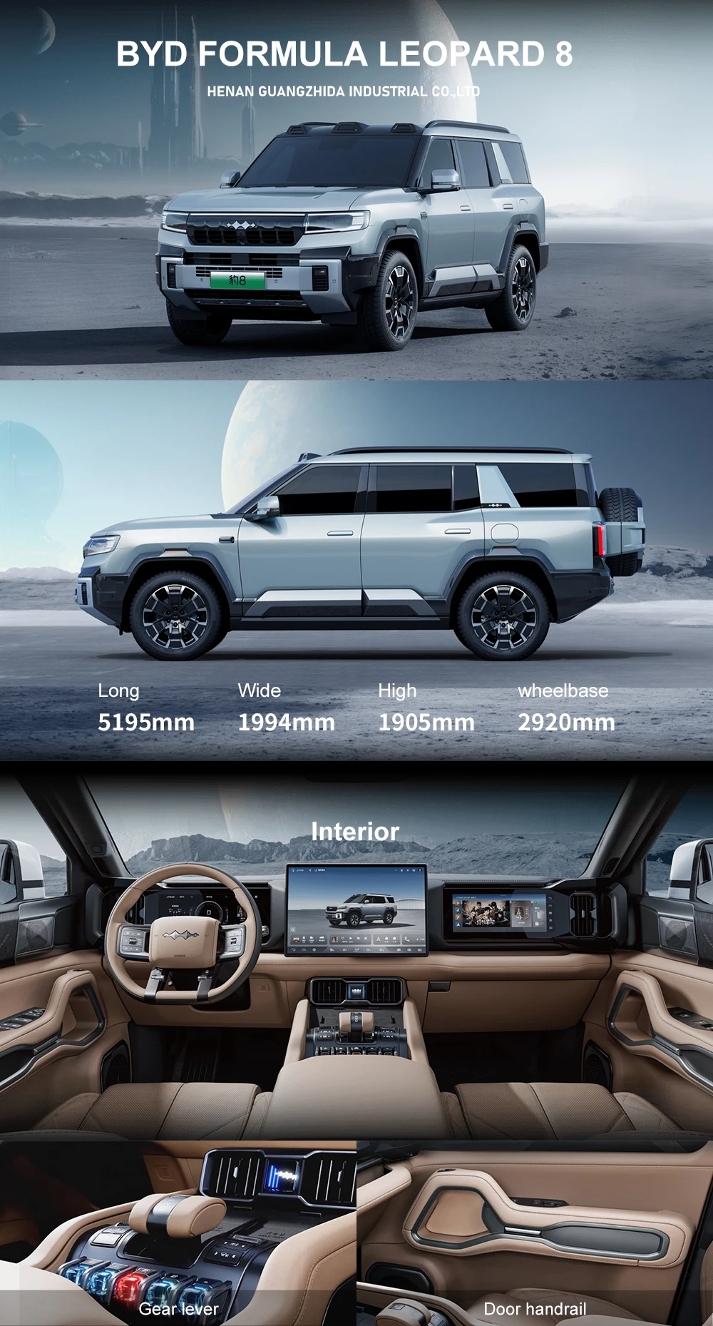 2024 Chinese BYD Electric SUV Car Byd Formula Equation Leopard 8 EV Auto Made in China Off-road ...