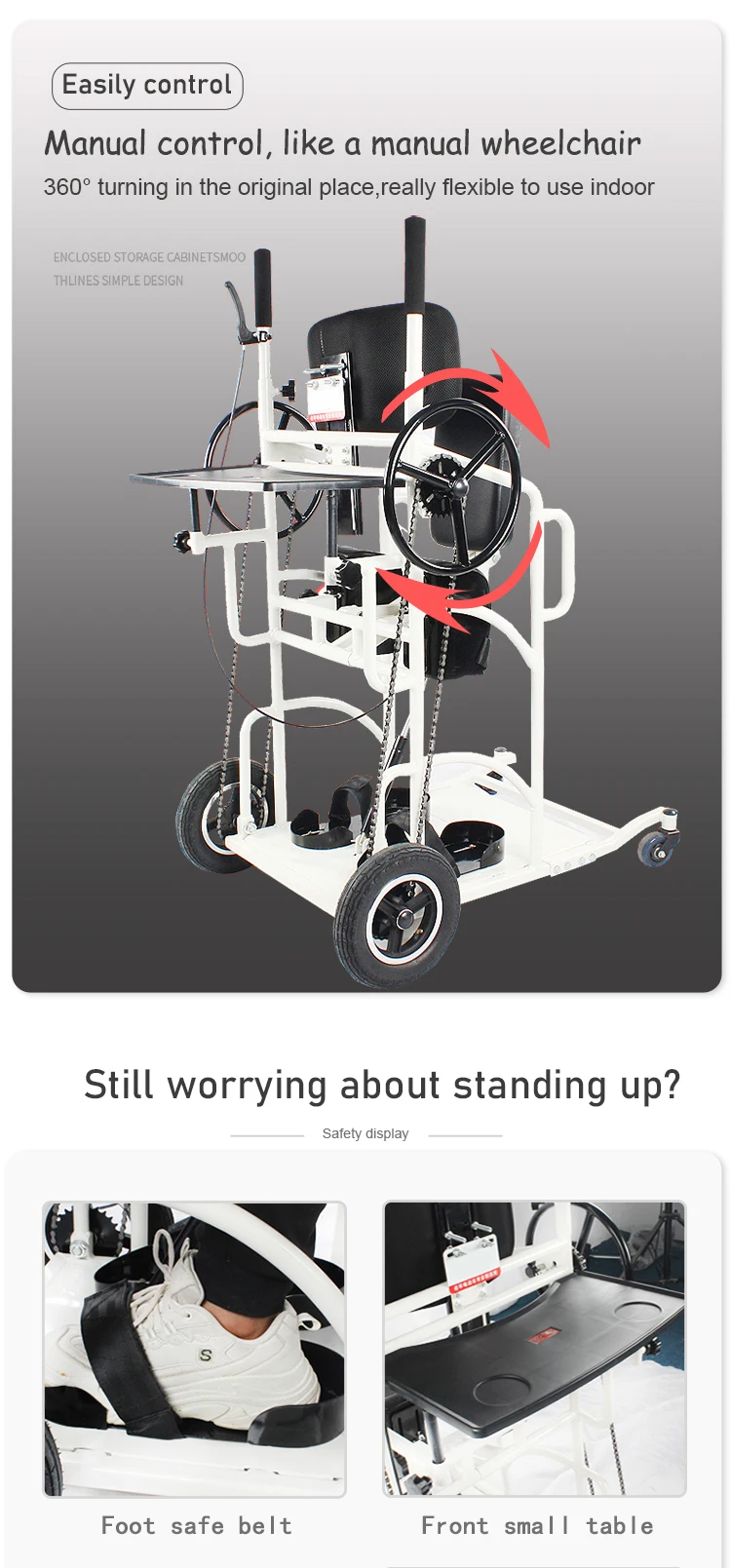 China Supplier Cheap Rehabilitation Equipment Disabled Walker Foldable ...