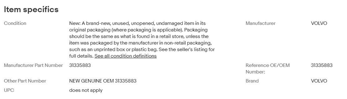 VOLVO S60 MK2 FRONT HOOD 31335883 - High Quality Original