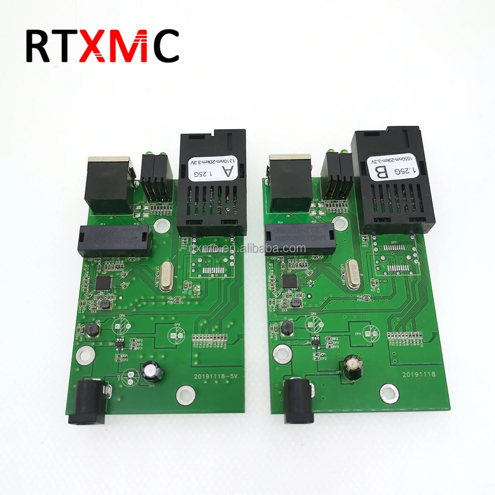 RTL8213B Gigabit Fiber Optical Media Converter - 1000mbps