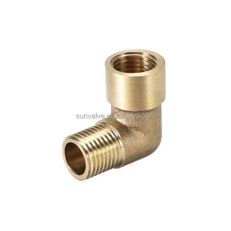 Brass 90 Degree Elbow 1/4'' Npt Bspt G Male To Female Street Elbow ...