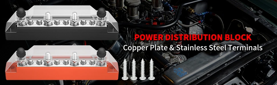 Bb10-b 140*41*20mm 10 Way Dc 48v 300a Heavy-duty Busbar 4 Studs Trminal Blocks Distribution ...