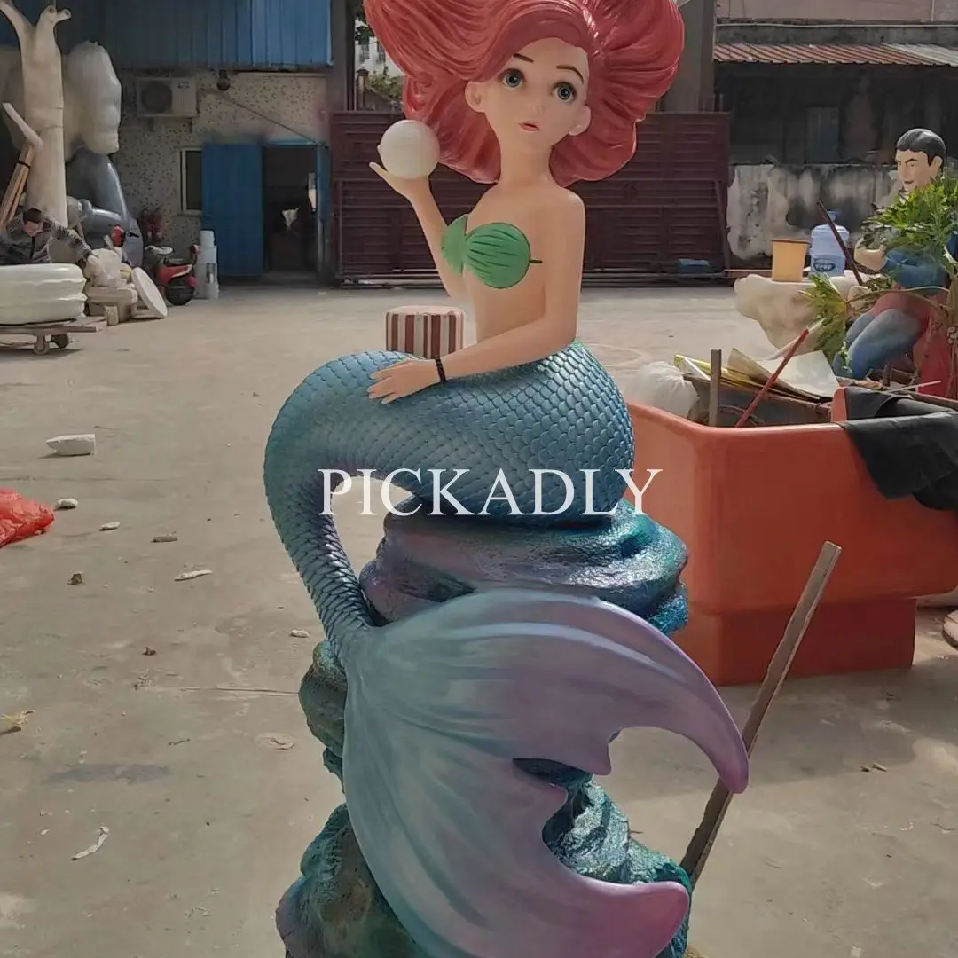 Playground Park Life Size Mermaid Statue Resin Cartoon Life Size ...