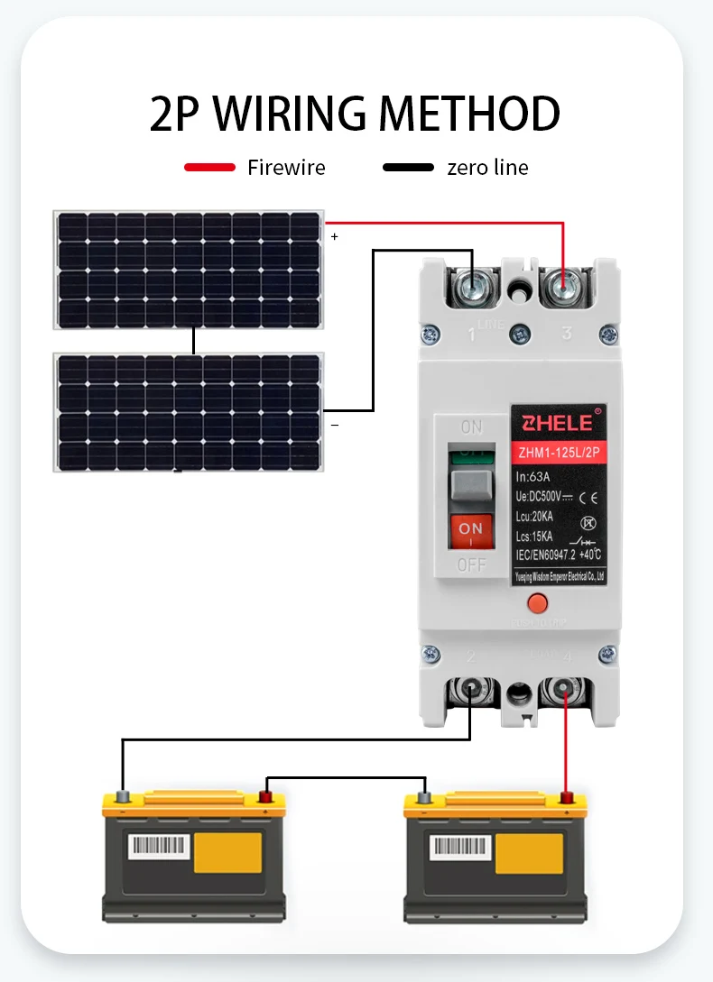 DC MCCB Breaker Switch 250V 500V 750V 1000V 100A 125A 160A 250A DC ...