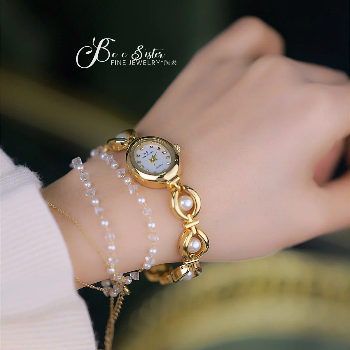 Alibaba.com: BS Bee Sister FA1685 Fashion Quartz Women Gold Watch with ...
