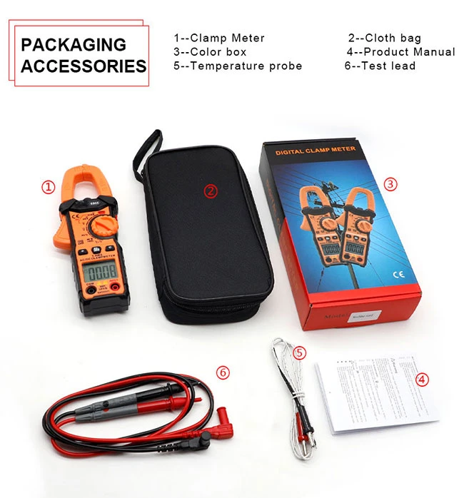 Decca 606e 3999 Counts Clamp Meters Ac Dc Voltage Current 600v 600a 1mf ...