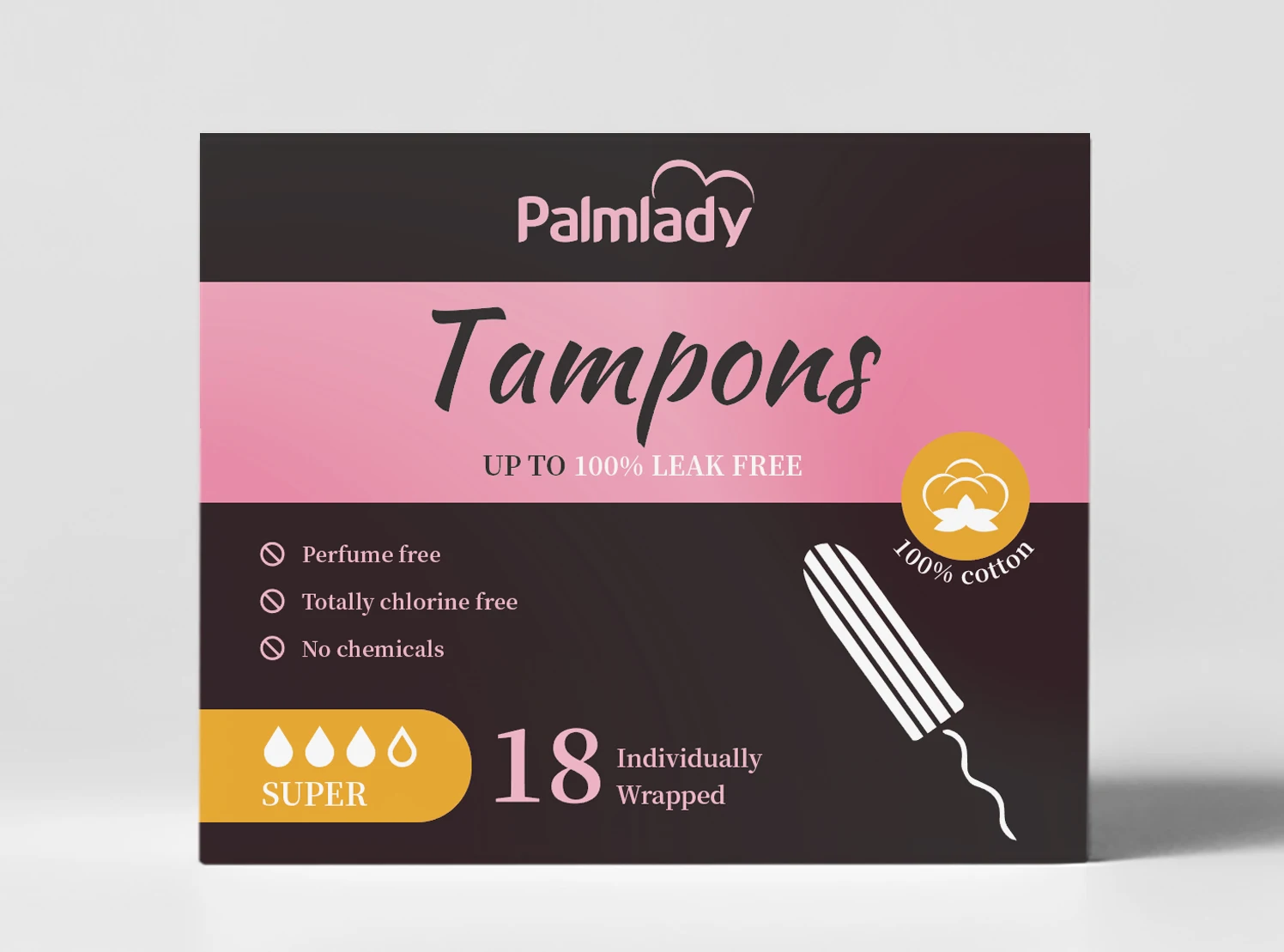 Chlorine Free Individual Unscented Tampons Palmlady Tampons Sterile ...
