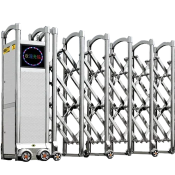 Retractable Gates Sliding Door Motor Gate Aluminum Trackless Folding ...