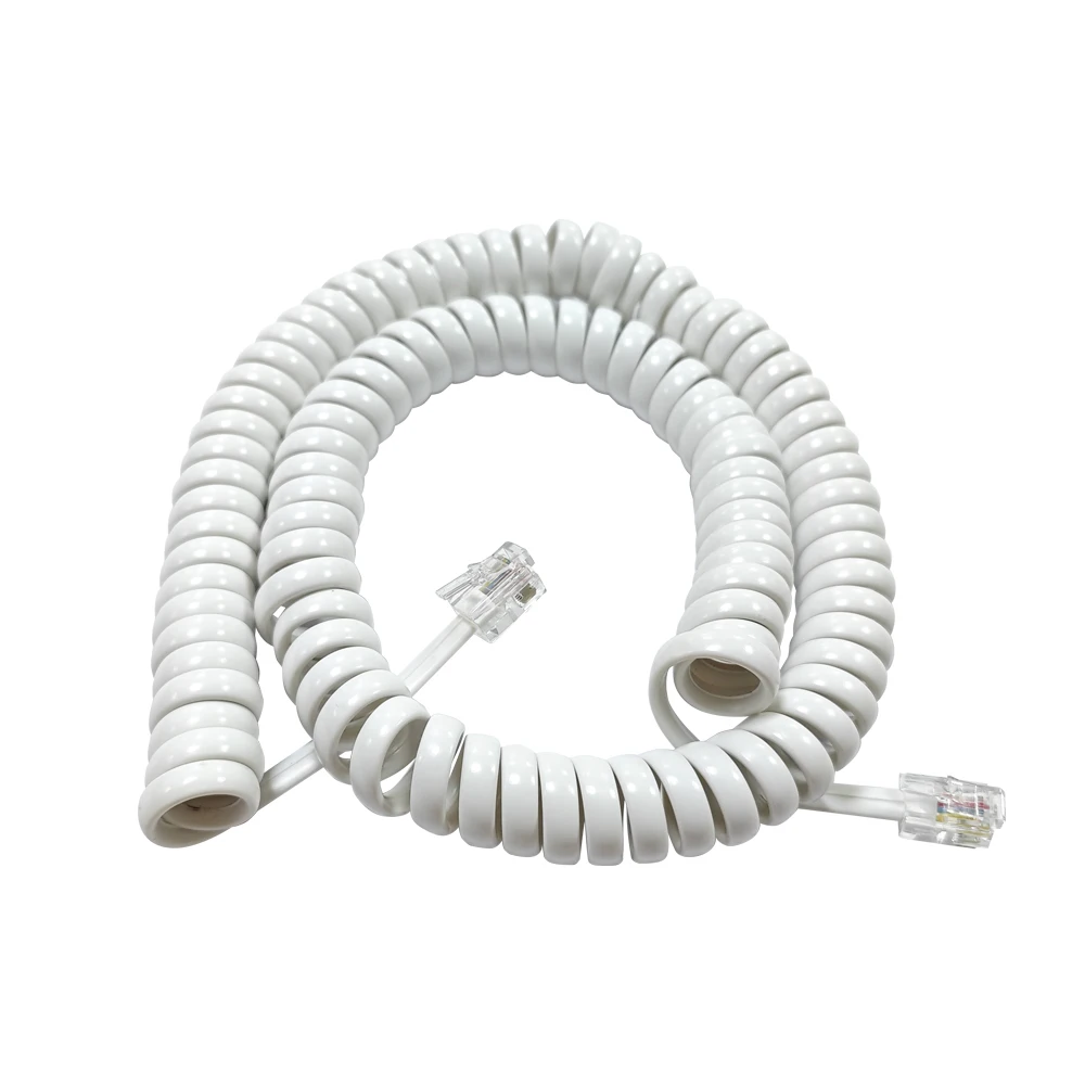 Coiled Telephone Handset Cord - 6FT, 12FT, 25FT, 50FT